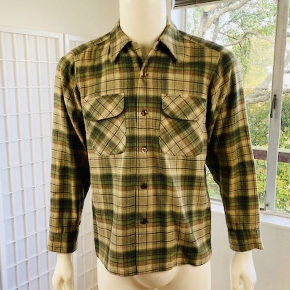 Pendleton | Shirts | Vintage Pendleton Green Wool Shirt M | Poshmark